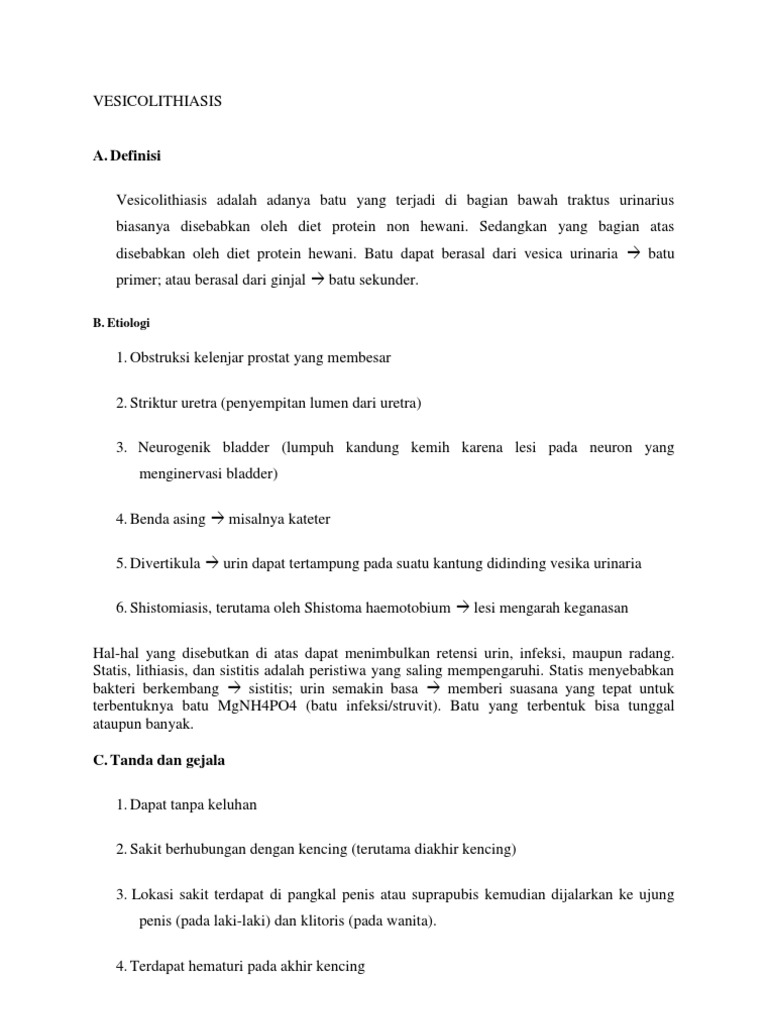 LP Vesicolithiasis | PDF