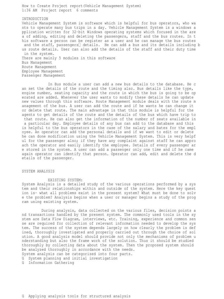 Bus Management System | PDF | Input/Output | Databases