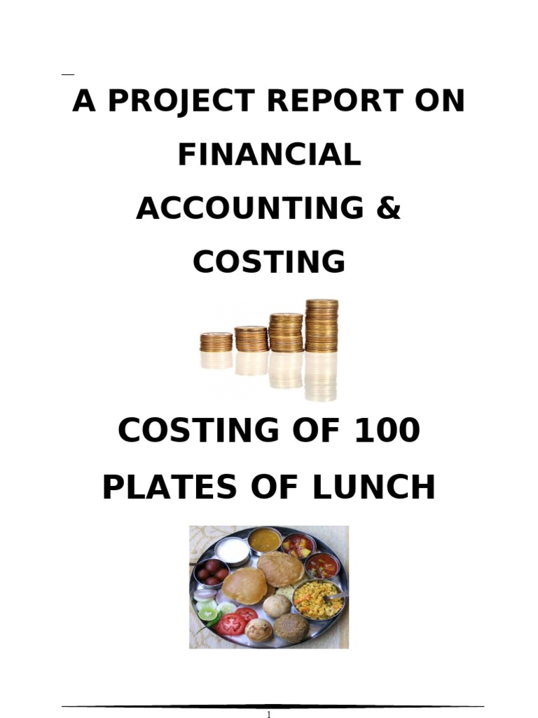 Cost Analysis for 100 Lunch Plates | PDF | Cost | Expense