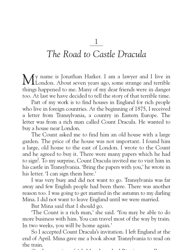 Dracula Chapter | PDF | Mystery, Thriller & Crime Fiction