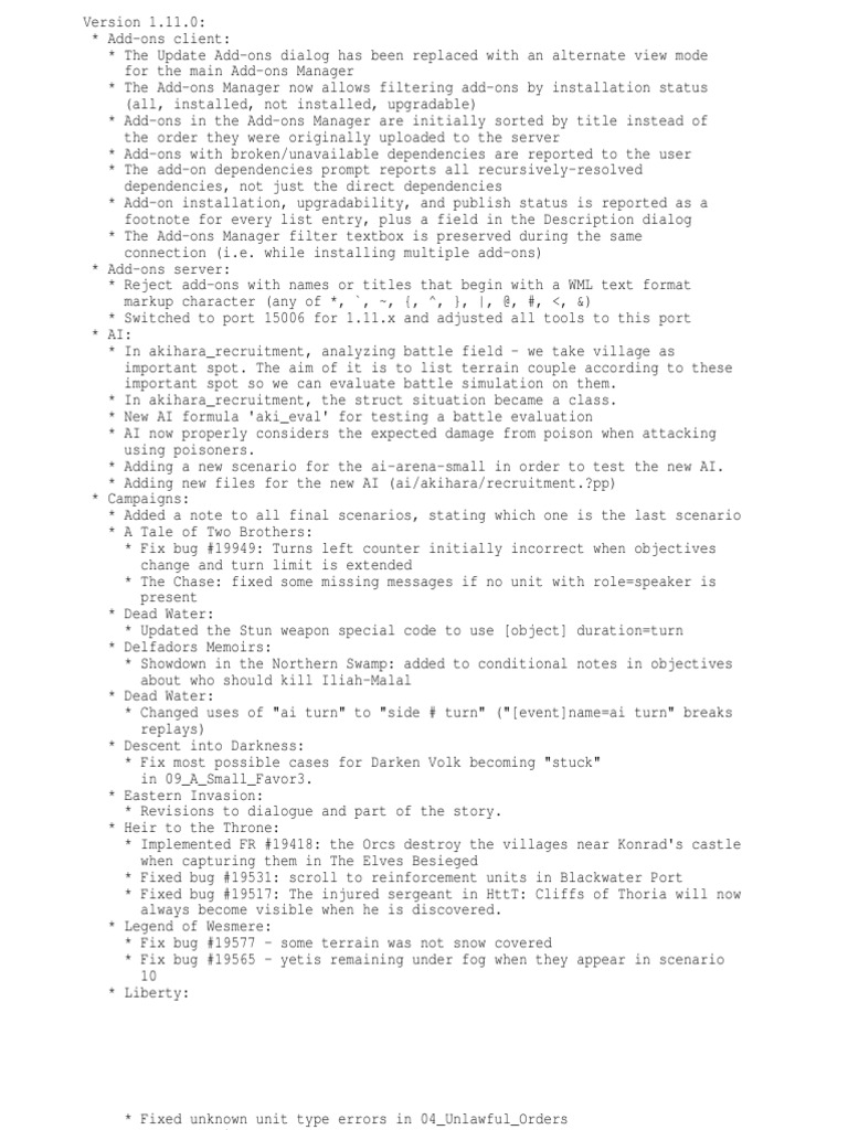 Change Log | PDF | Software Bug | Command Line Interface