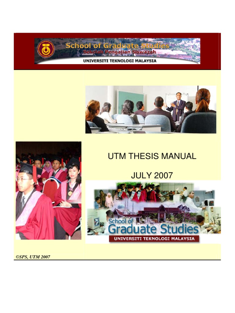 UTM Thesis Manual 2007 | PDF