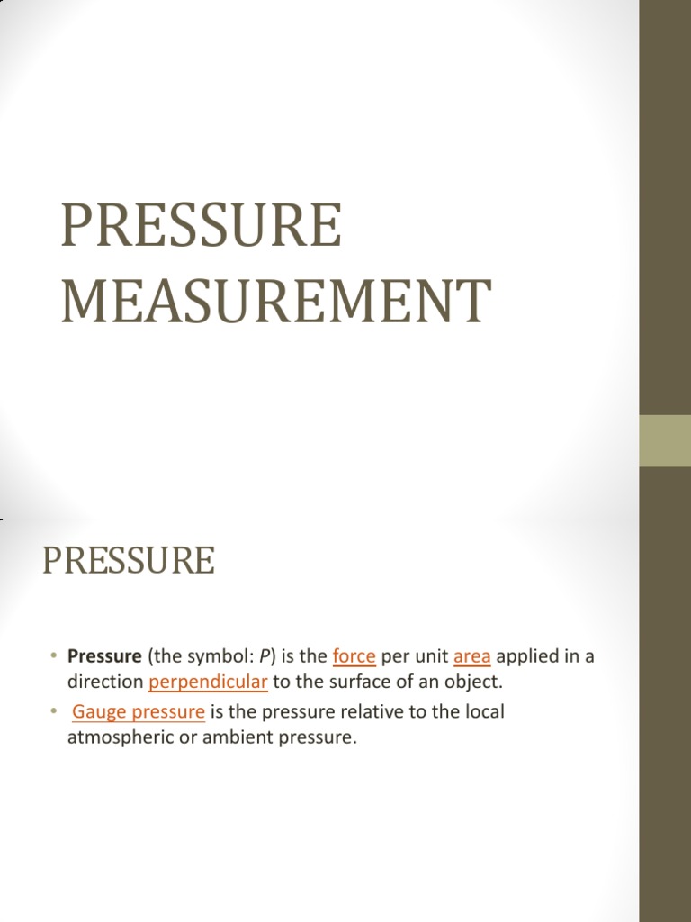 Pressure Measurement | PDF | Pressure Measurement | Pressure