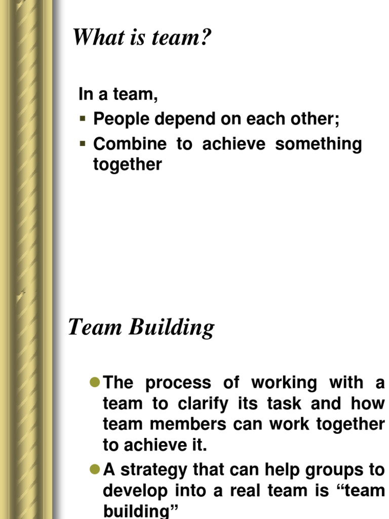 What Is Team?: in A Team, People Depend On Each Other Combine To ...