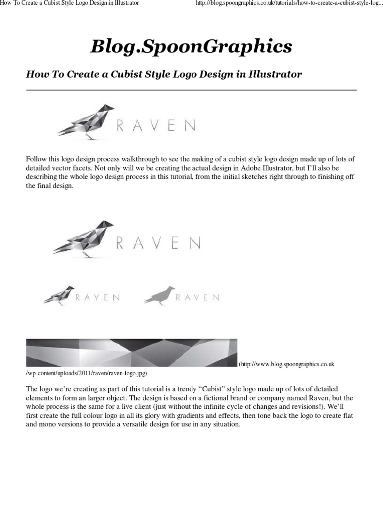 How To Create A Cubist Style Logo Design in Illustrator | PDF ...