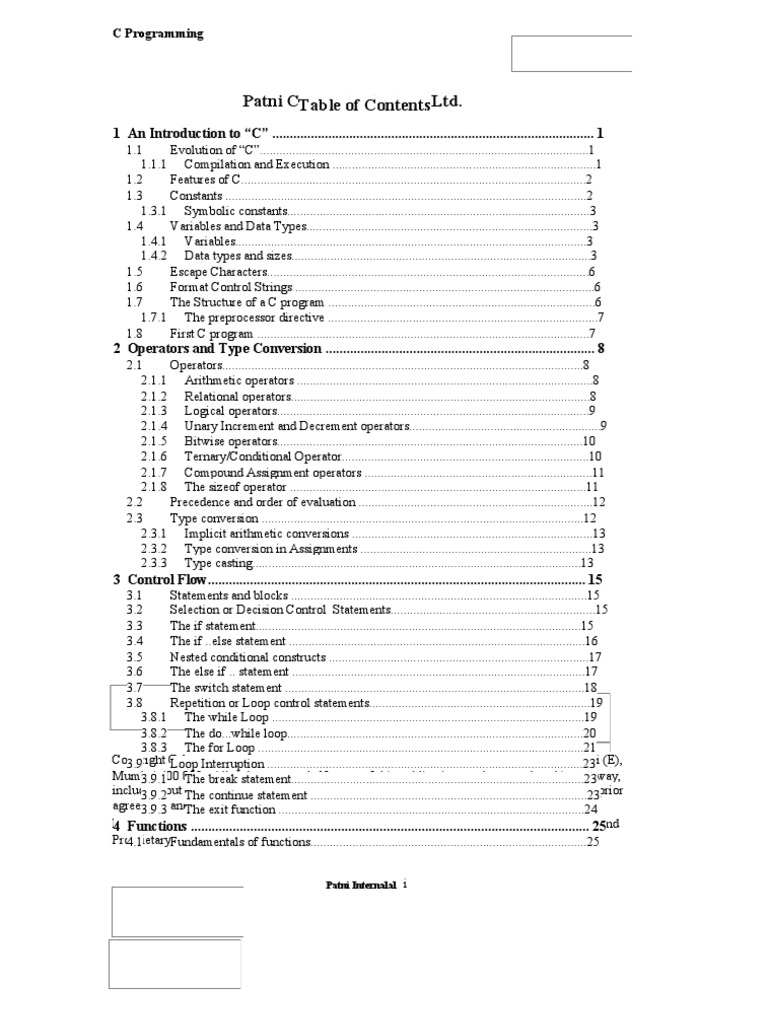 Patni C 1 | PDF | Pointer (Computer Programming) | Integer (Computer Science)