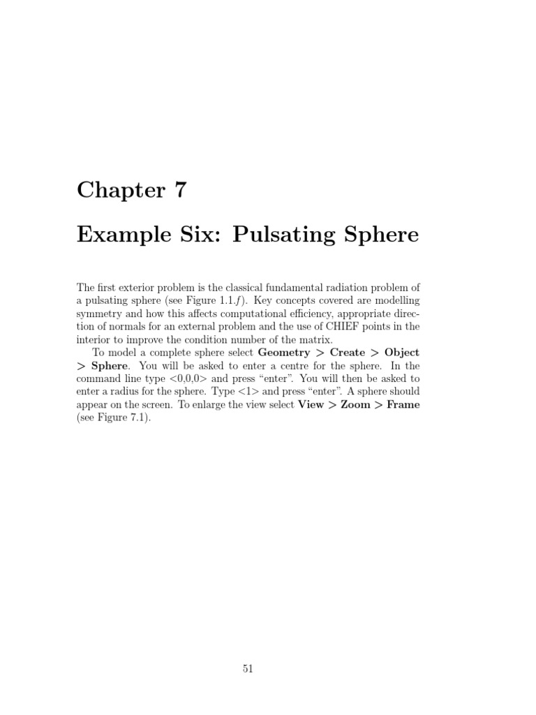 BEM Tutorial Chp7 Pulsating Sphere | PDF | Sphere | Matrix (Mathematics)