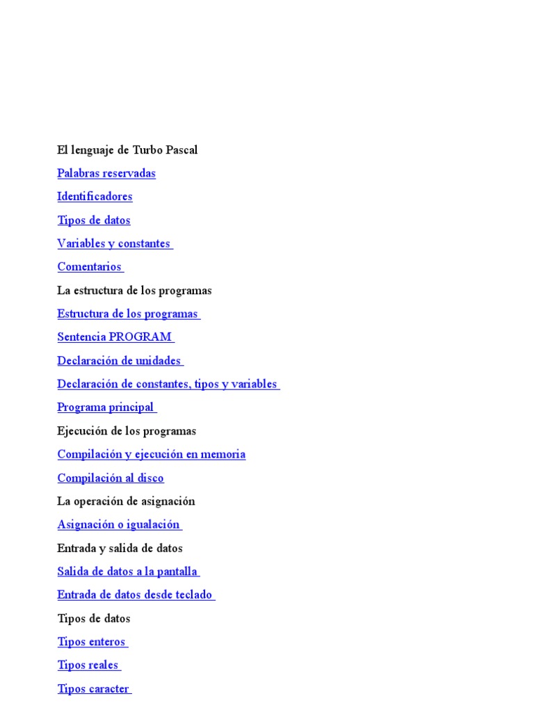 Turbo Pascal | PDF | Programa de computadora | Programación