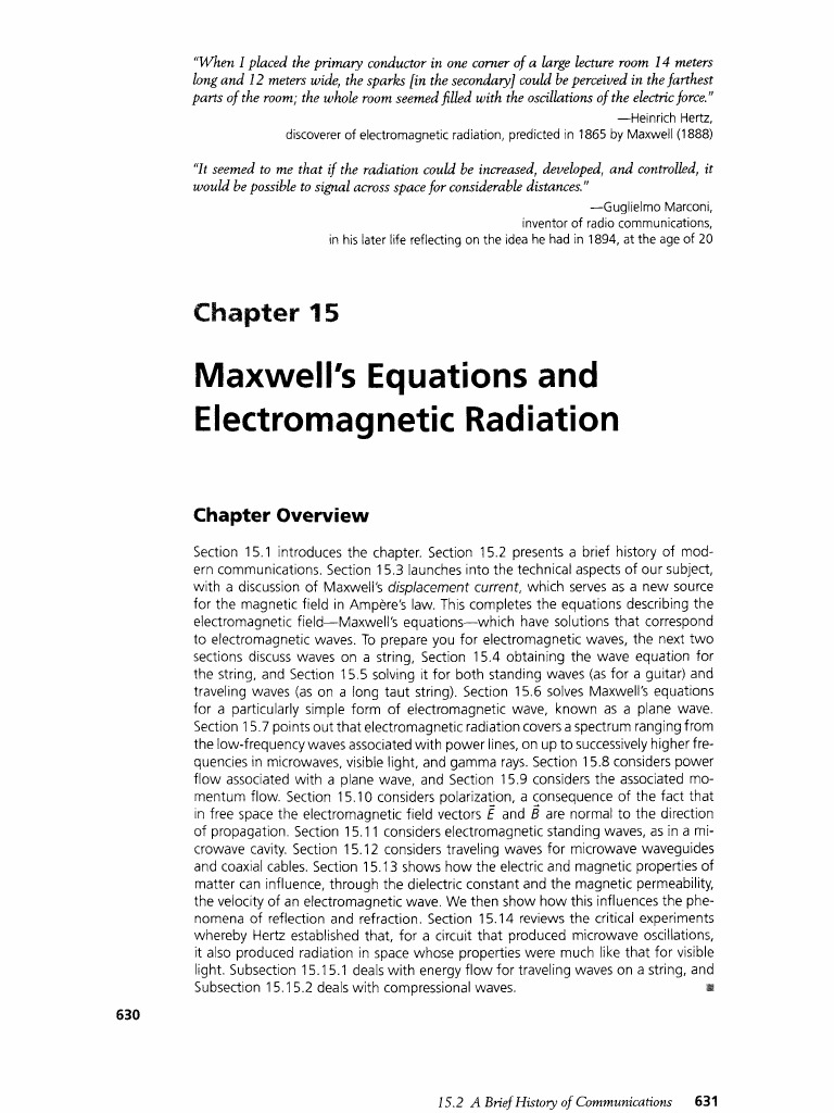 "Maxwell's Equations & EM Radiation" | PDF | Waves | Electromagnetic ...