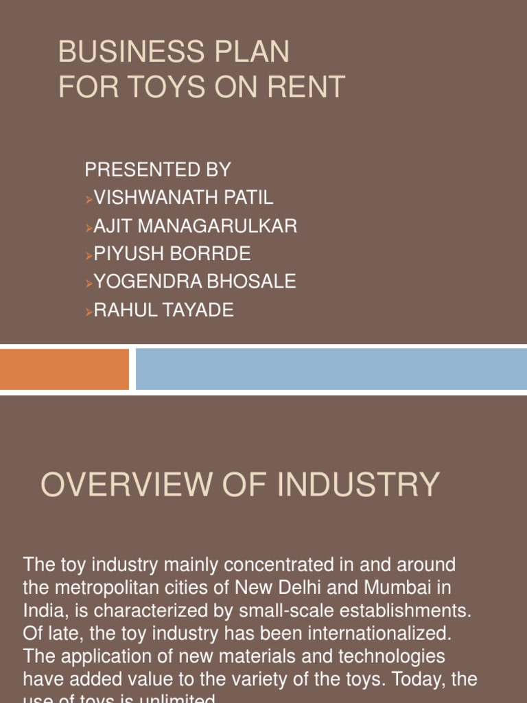 Business Plan For Toys On Rent | PDF | Toys | Newspapers
