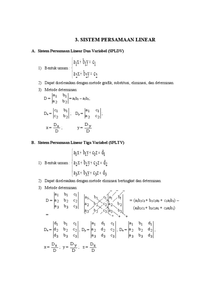 Persamaan Linear