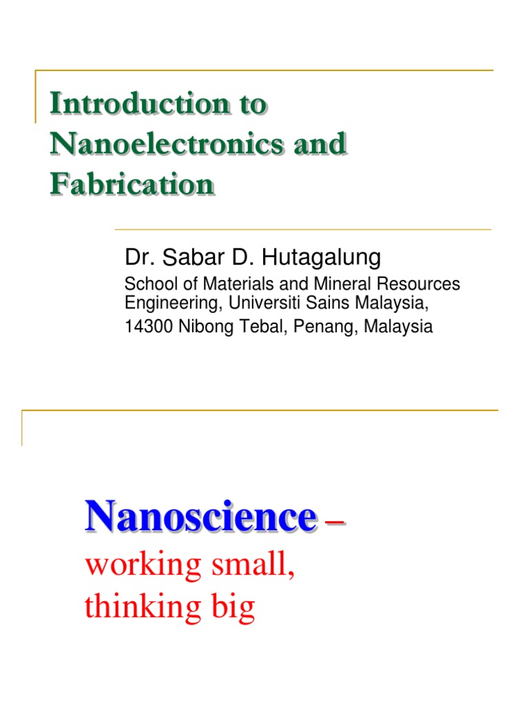 Chapter 6-Introduction To Nanoelectronics | PDF | Field Effect ...