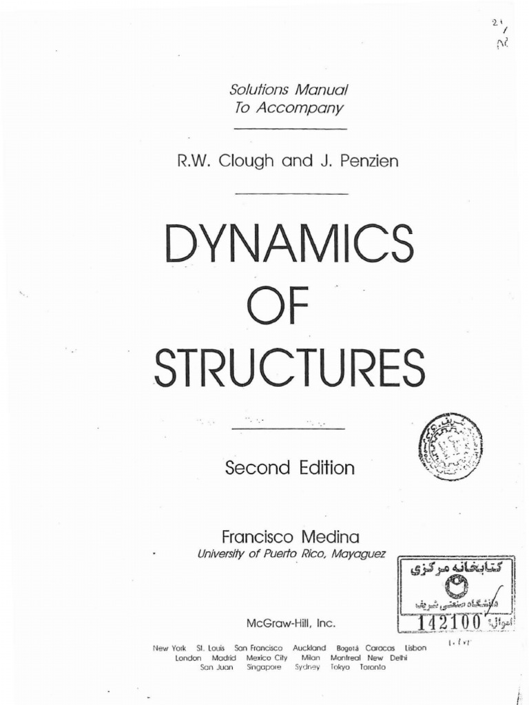 Solutions Manual-Dynamics of Structures (R.w. Clough and J. Penzien ...