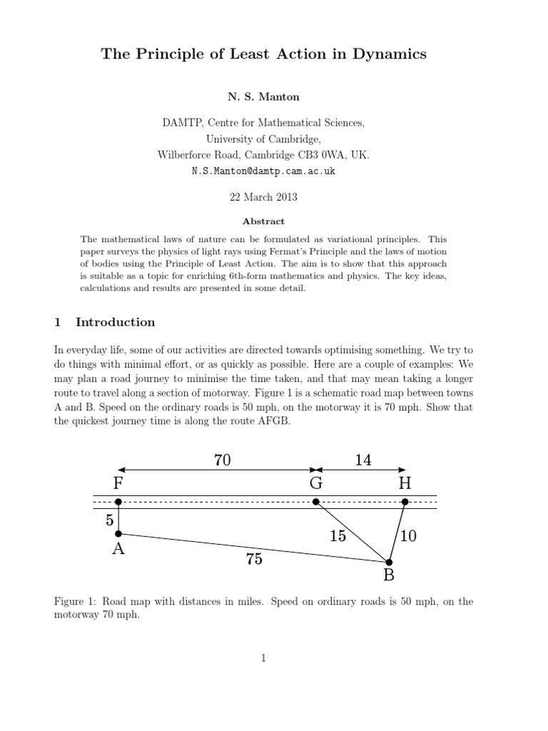 Principle of Least Action | Download Free PDF | Force | Gravity