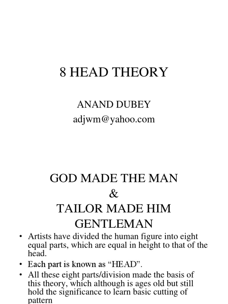 8 Head Theory | PDF | Seam (Sewing) | Softlines (Retail)