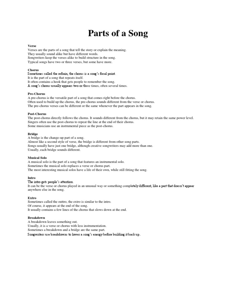 Parts of A Song | PDF | Art
