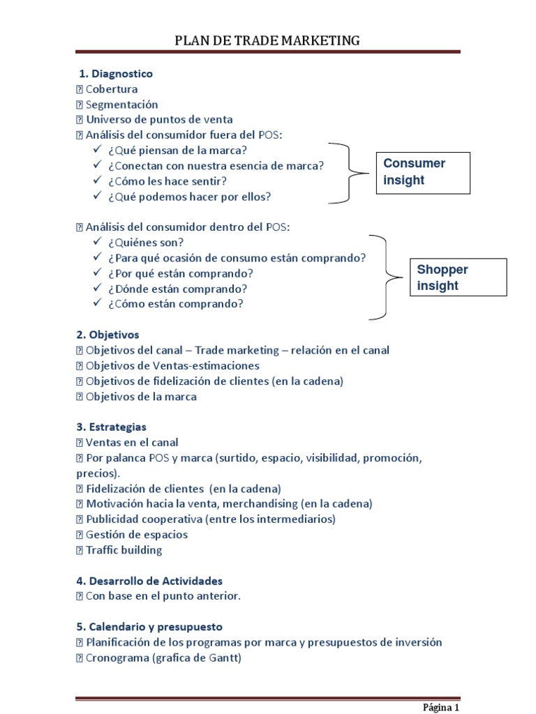 Plan de Trade Marketing Estratégico | PDF