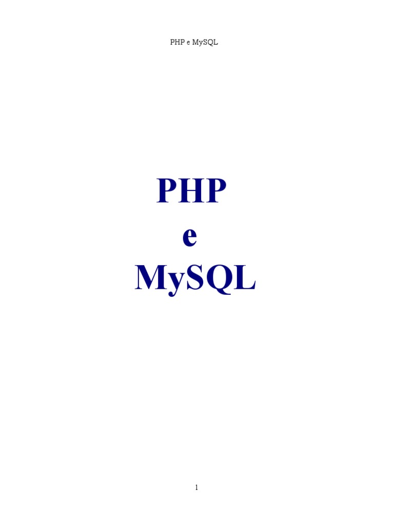 Apostila Programacao PHP e MySQL ExatasWeb | PDF | Html | Php Apostila Programacao PHP e MySQL ExatasWeb | PDF | Html | Php