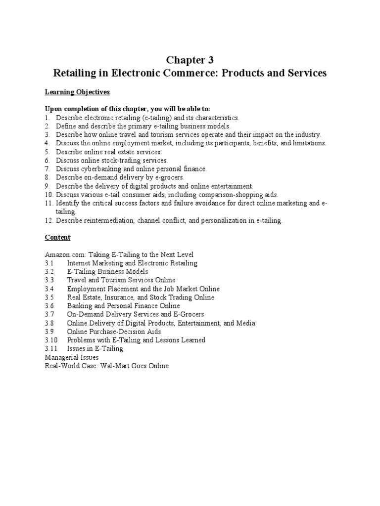 Chapter 3 | PDF | Online Shopping | Retail
