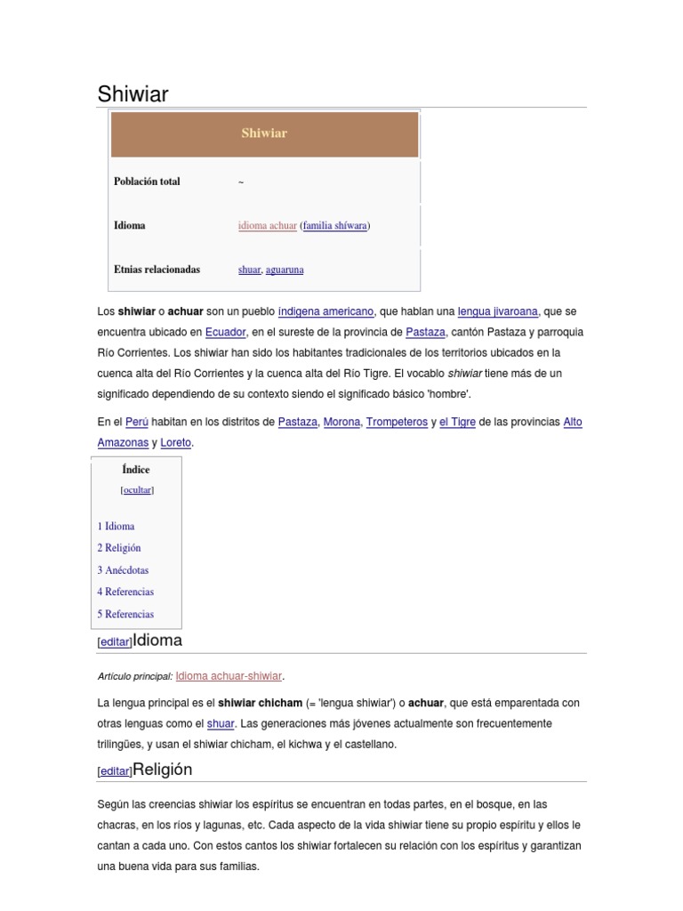 Shiwiar | PDF | Estudios de idiomas extranjeros | Poesía