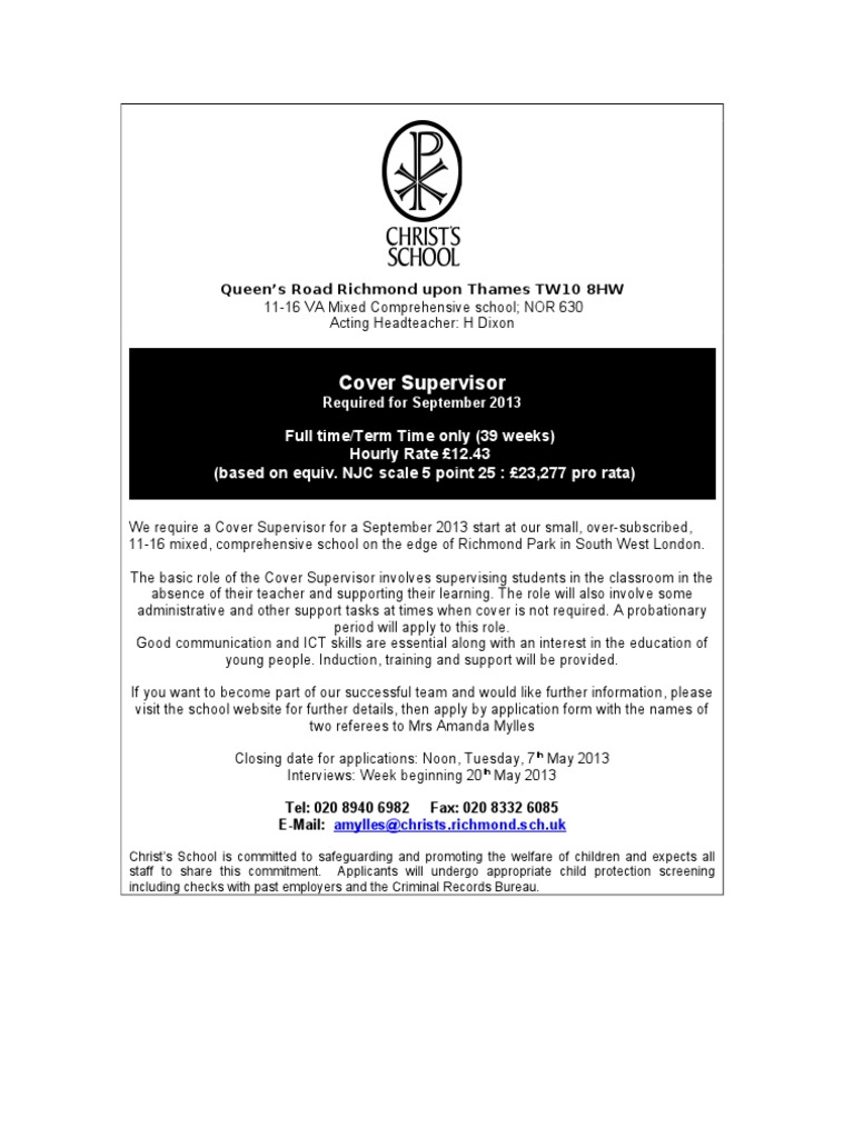 Cover Supervisor | PDF