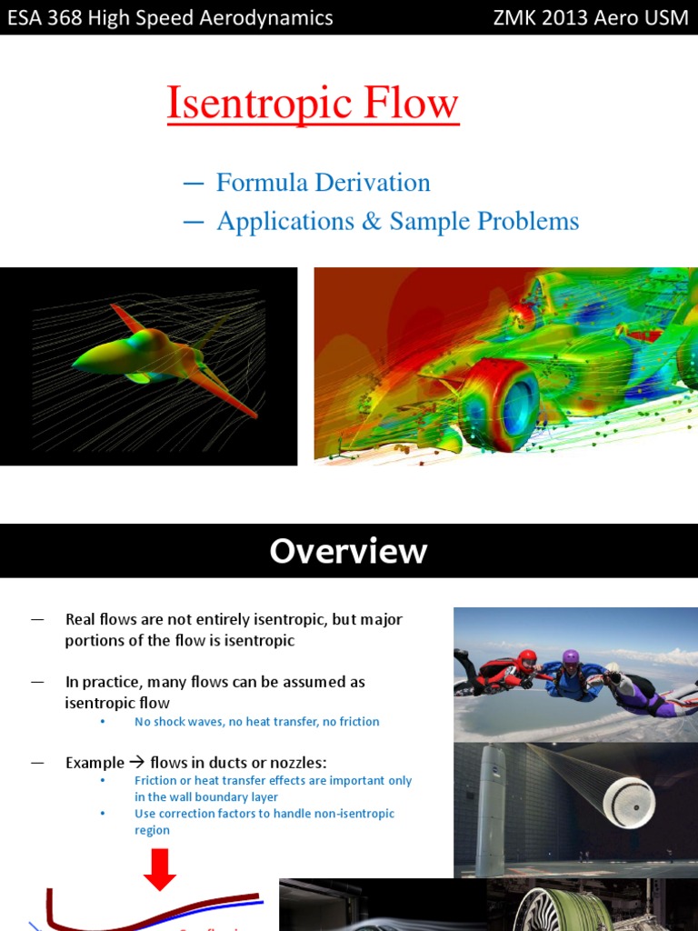 ESA 368 Notes 03 - Isentropic Flow | PDF | Mach Number | Aerodynamics