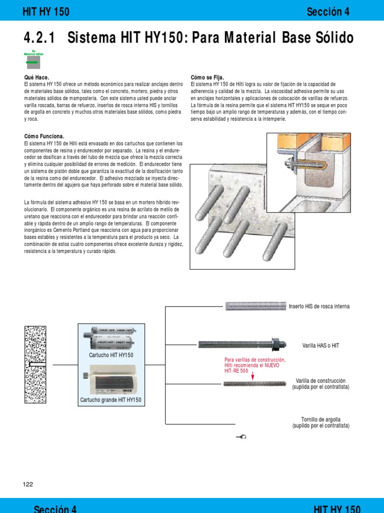 HIT HY 150 | Hormigón | Acero