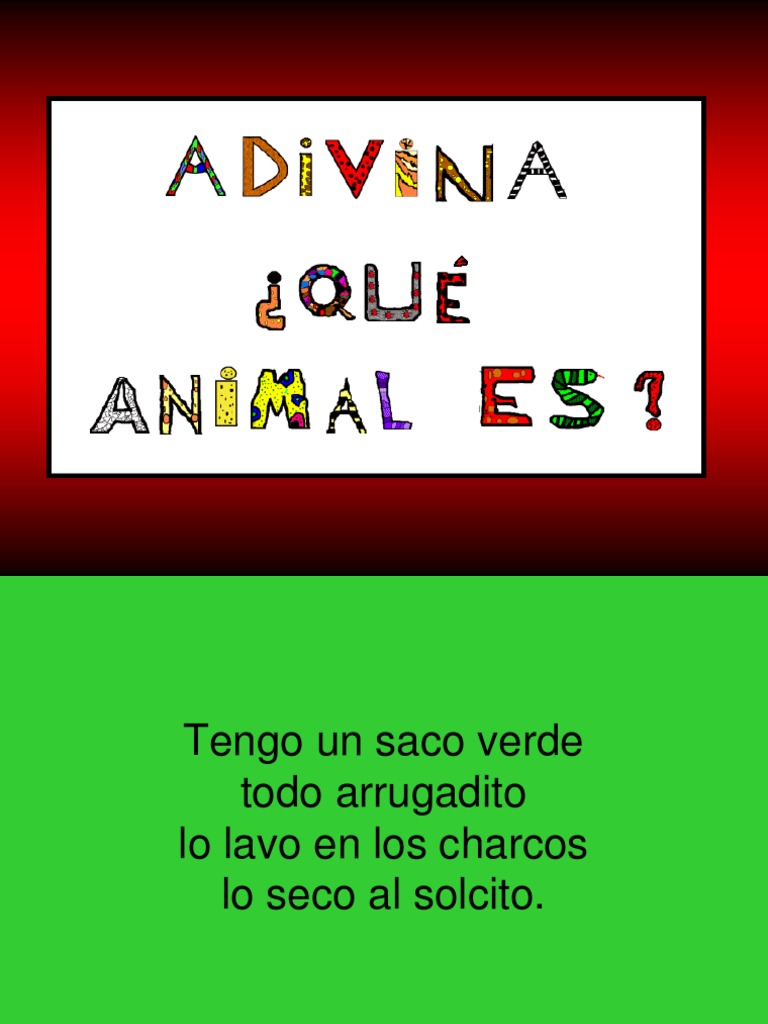Adivinanzas Animales | PDF
