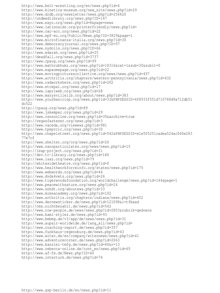 SQL Vulnerable Sites 5 | PDF