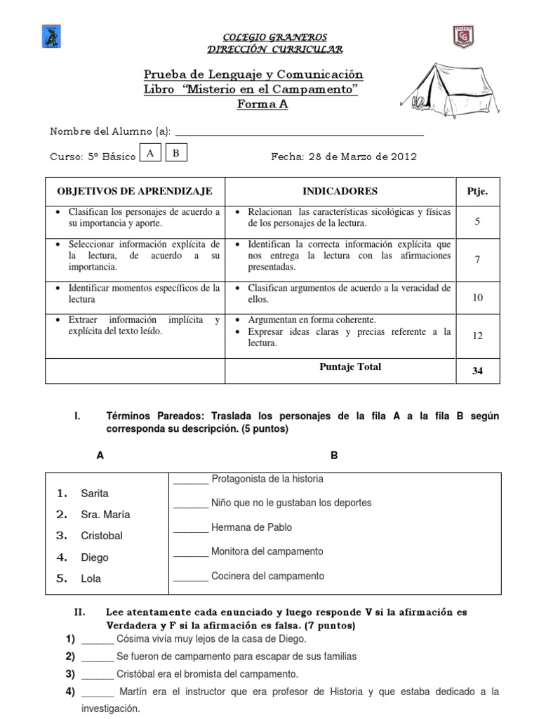 Prueba Misterio en El Campamento A