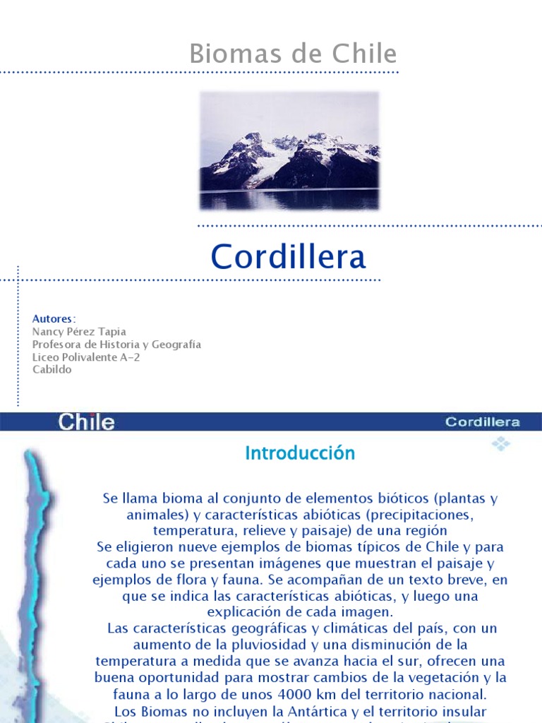 Bioma Cordillera de los Andes en Chile | PDF | Andes | Clima