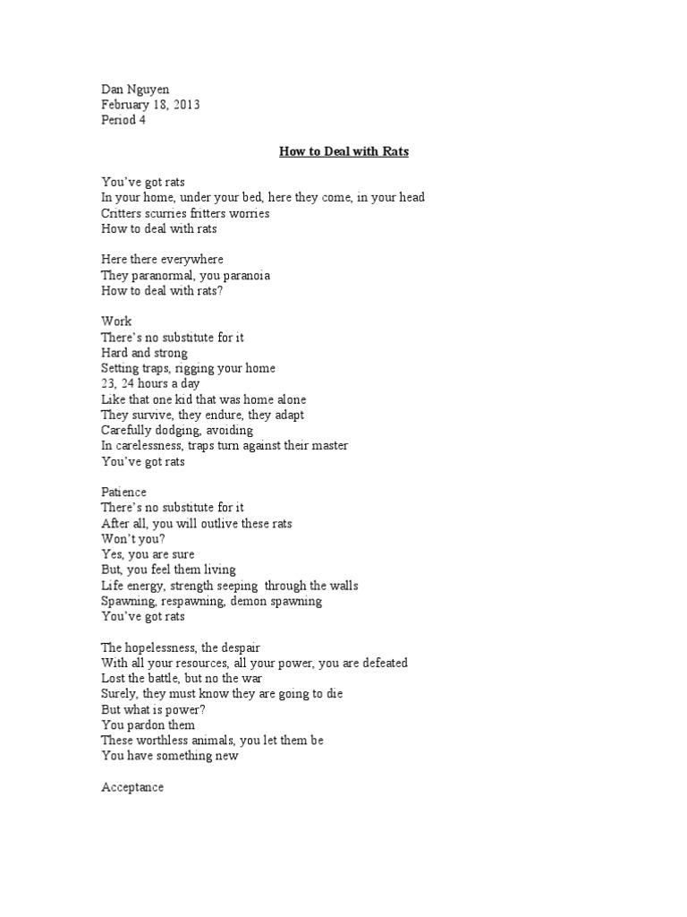 Rat Poem | PDF