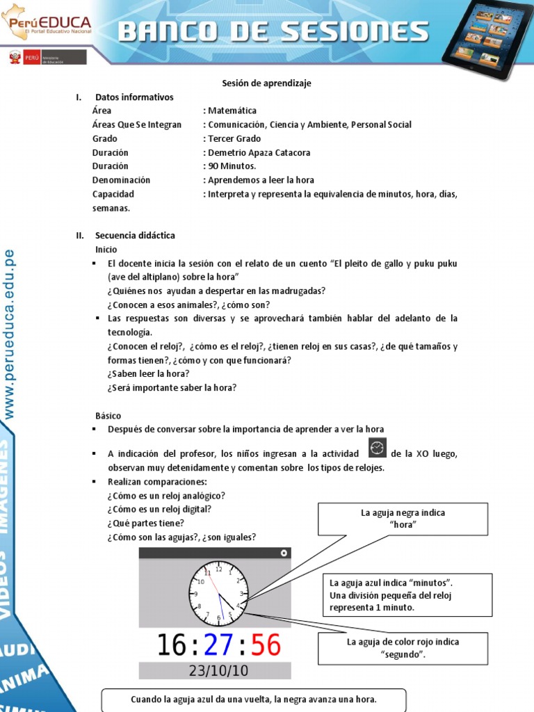 Aprendemos A Leer La Hora | PDF