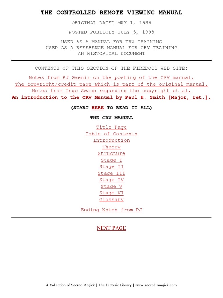 Controlled Remote Viewing Manual | PDF | Business