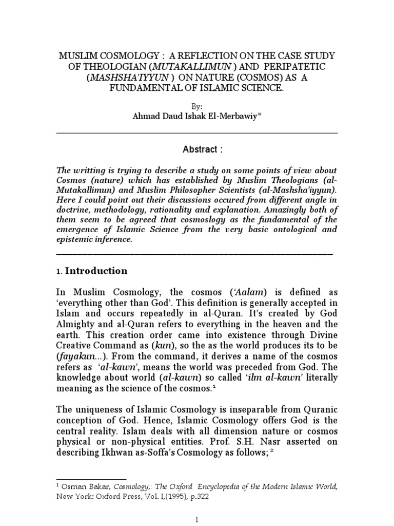 Intellect COSMOS - Muslim Cosmology | PDF | Nous | Quran