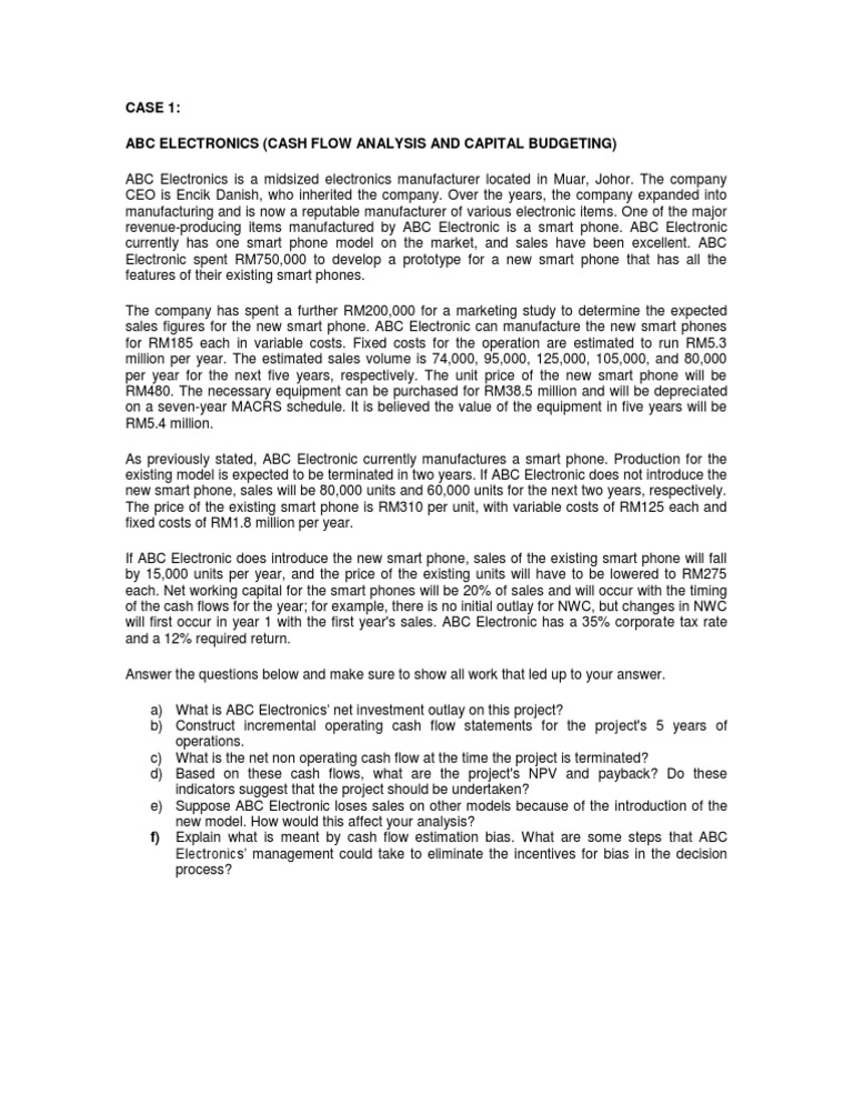 Financial Management Case Study | Net Present Value | Business