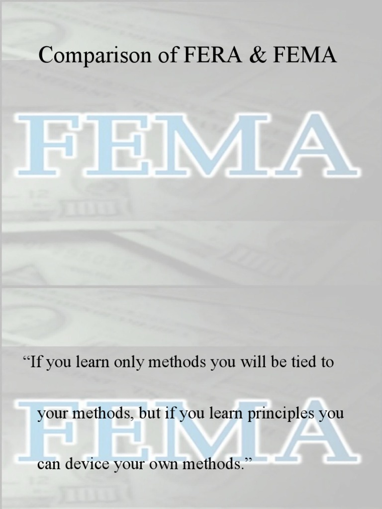 Comparison of FERA & FEMA | PDF | Foreign Exchange Market | Justice