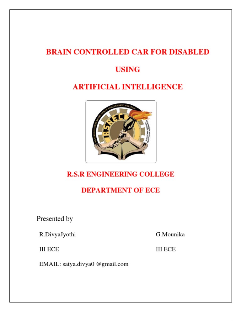 Brain Controlled Car For Disabled Using Artificial Intelligence | PDF
