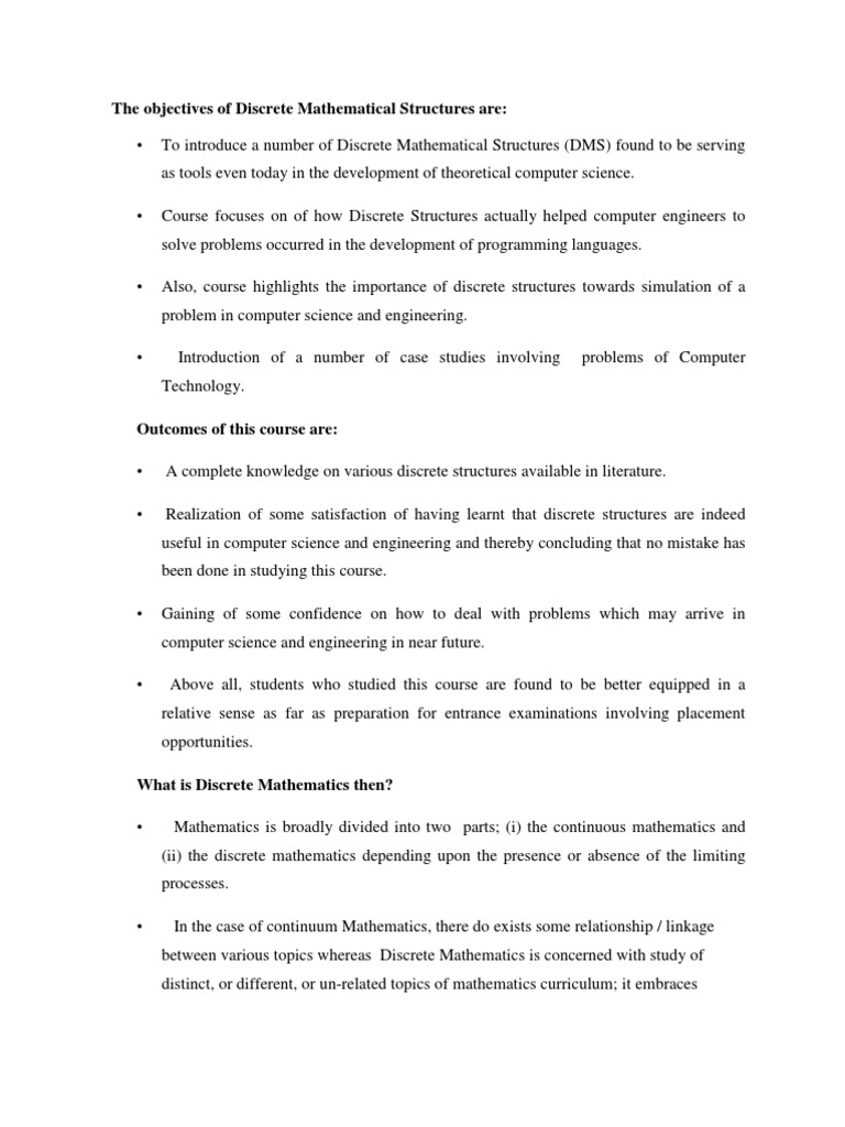 Unit1 KG | PDF | Discrete Mathematics | Set (Mathematics)