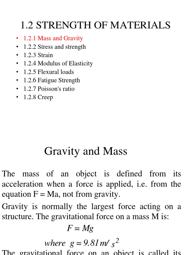 Strength of Materials Overview | PDF | Strength Of Materials ...