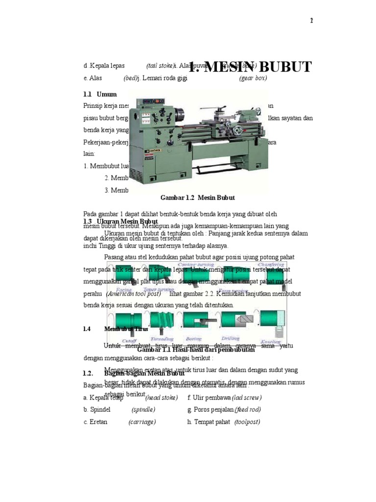 Mesin Bubut | PDF