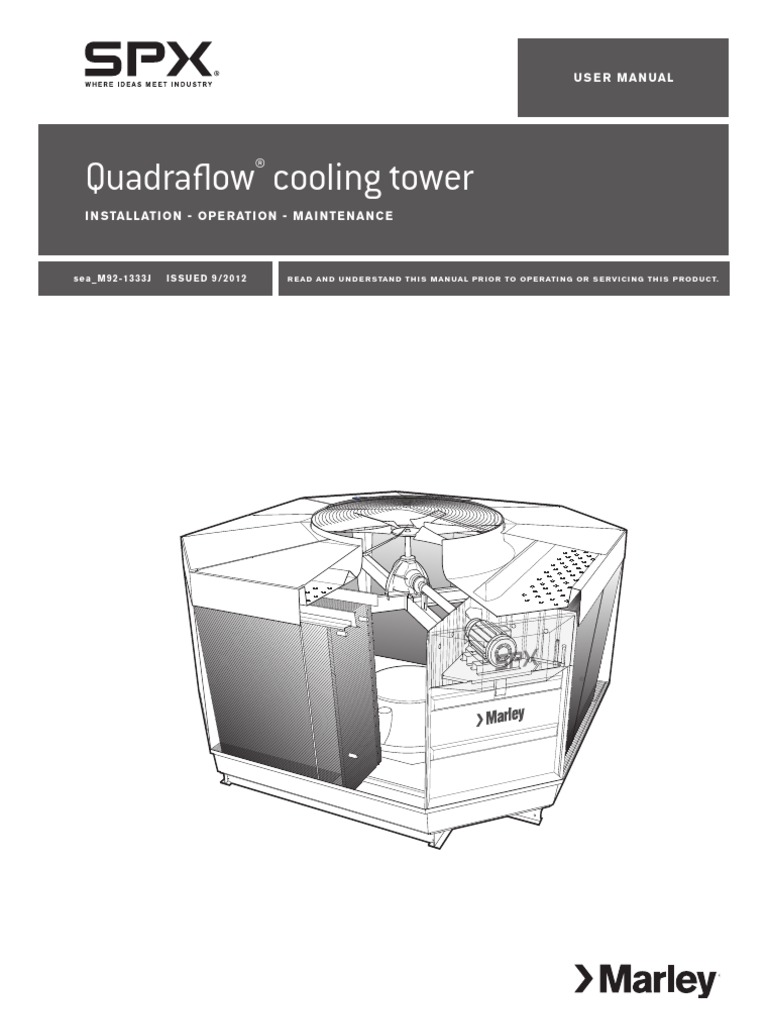 Quadraflow Cooling Tower: Usermanual | PDF | Electric Motor | Ice