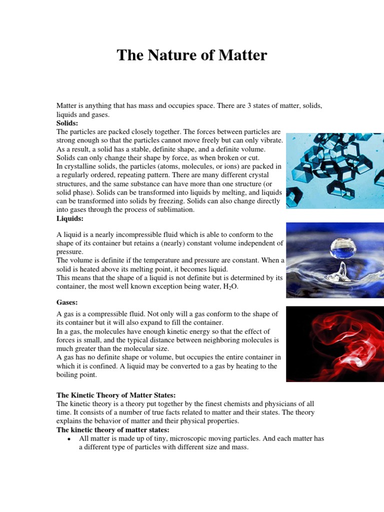 The Nature of Matter: Solids | PDF | Covalent Bond | Atomic Nucleus