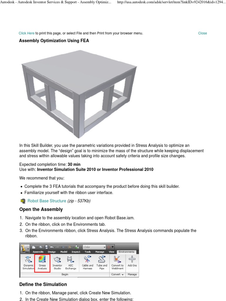 FEA Assembly Optimization Guide | PDF | Simulation | Finite Element Method