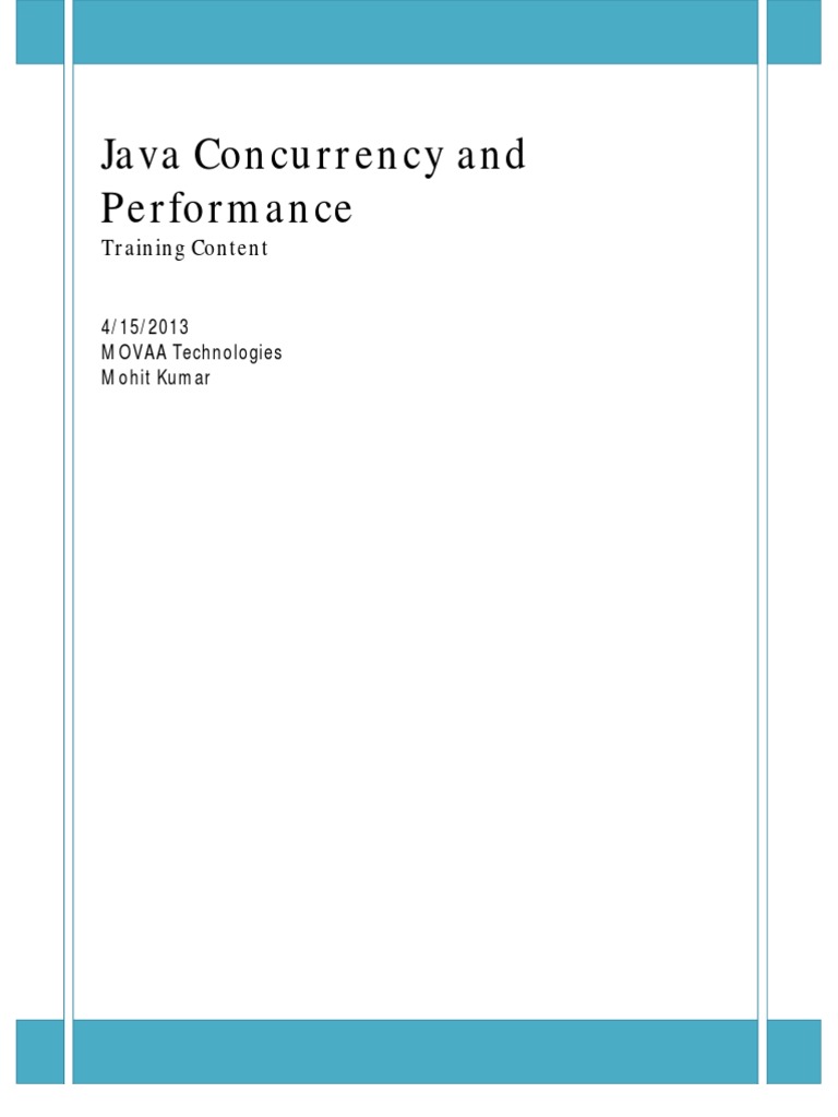 Java Concurrency and Performance | PDF | Thread (Computing) | Software Engineering