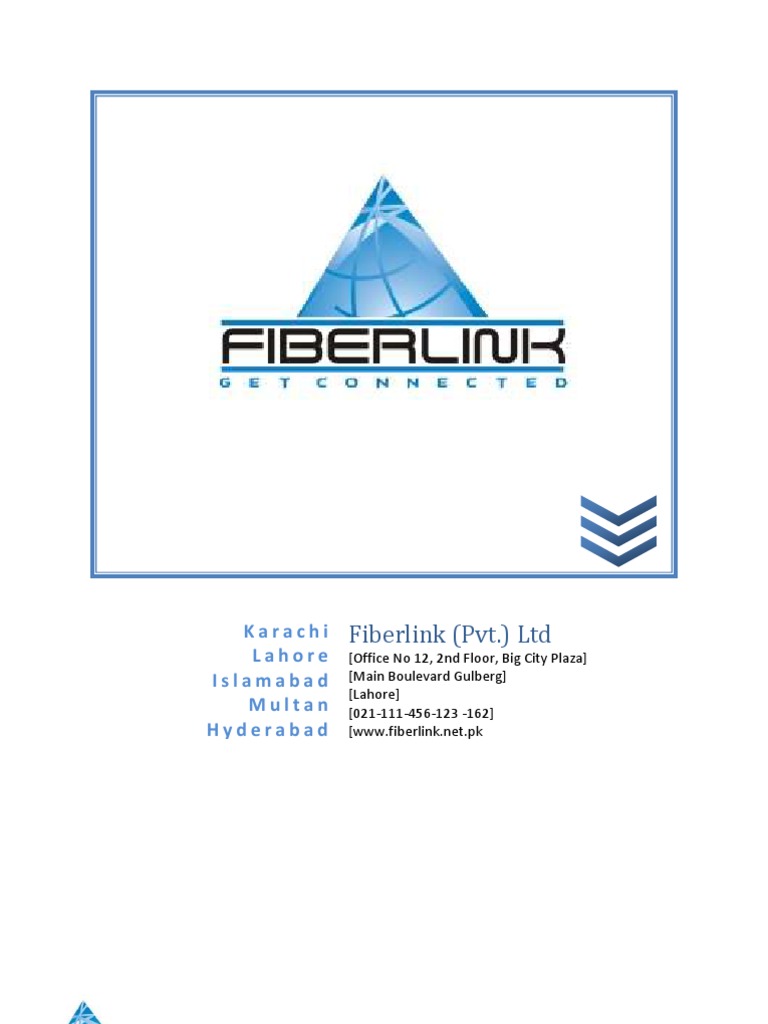 Fiberlink (PVT.) LTD: Karachi Lahore Islamabad Multan Hyderabad | PDF ...