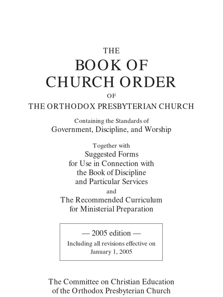 Book of Church Order | PDF