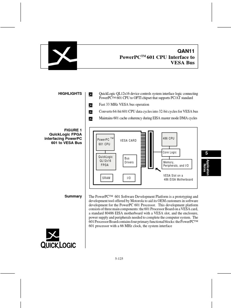 Powerpc 601 Cpu Interface To Vesa Bus: Highlights | PDF | 64 Bit Computing | Central Processing Unit