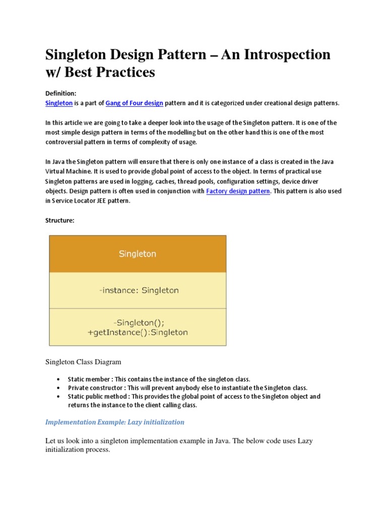 SKSingleton Design Pattern | PDF | Class (Computer Programming) | Inheritance (Object Oriented ...