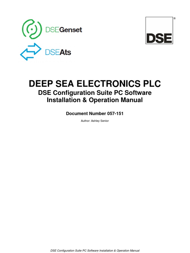 Dse Configuration Suite PC Software Installation Operation Manual | PDF ...